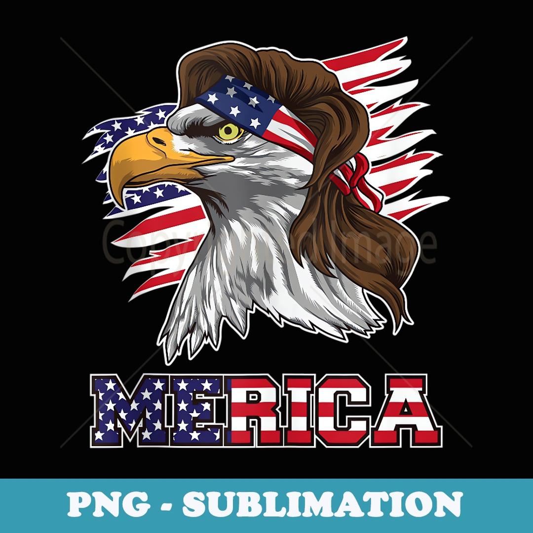 American Bald Eagle Mullet - Merica Bird Of Prey | Inspire Uplift