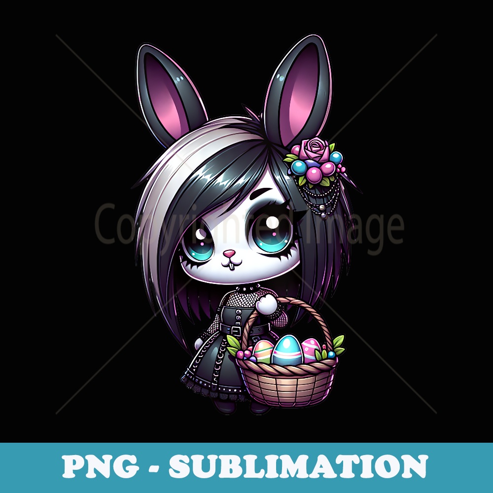 s Emo Easter Bunny Cute Goth Girl Whimsigoth Egg Hunt Graphi | Inspire ...