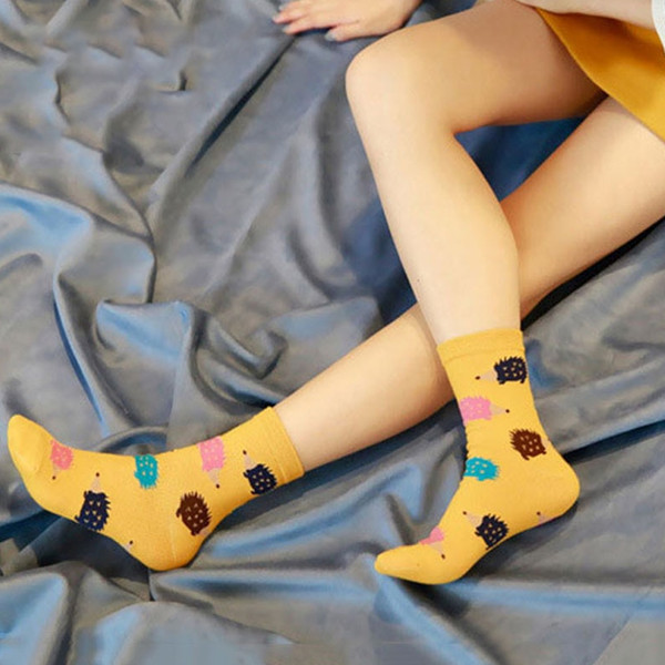 Cute Animal Print Hedgehog Socks - Inspire Uplift