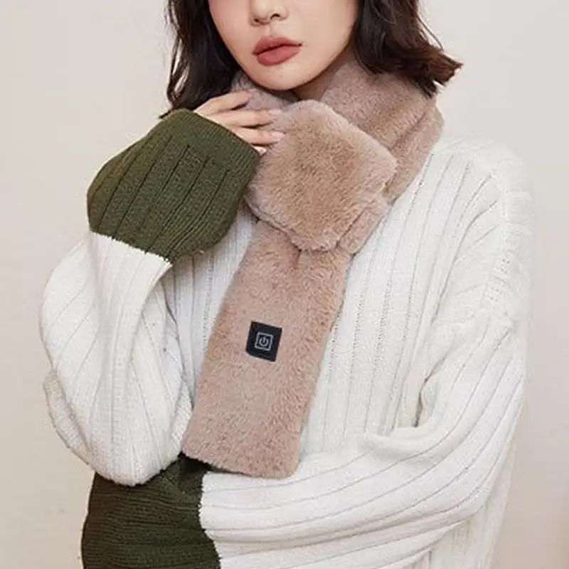 Heated Neck Scarf, Electric Heated Soft Neck Wrap, Skiing He | Inspire ...