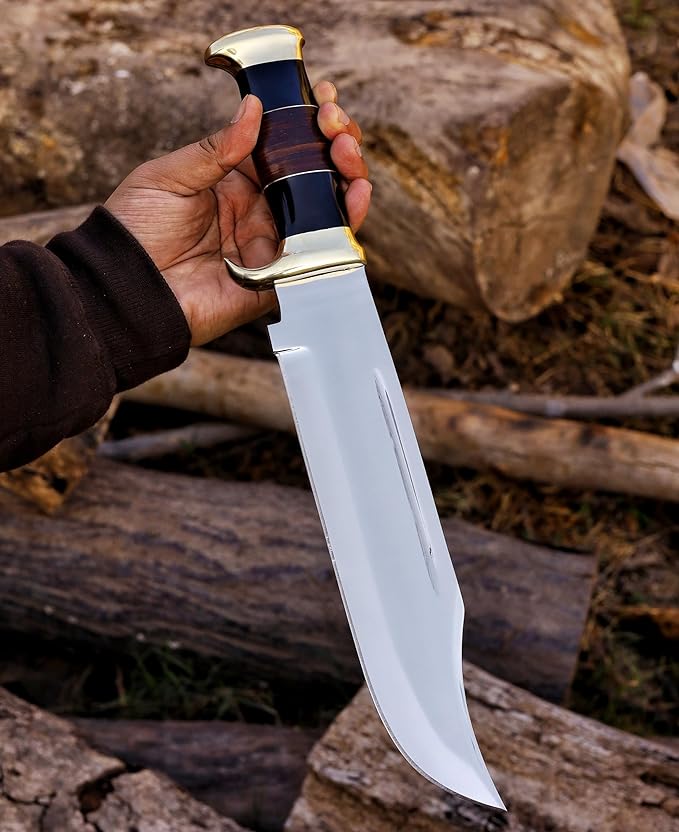 14-inch Bowie Knife, Full-tang Fixed Blade Knife with Horn H | Inspire ...