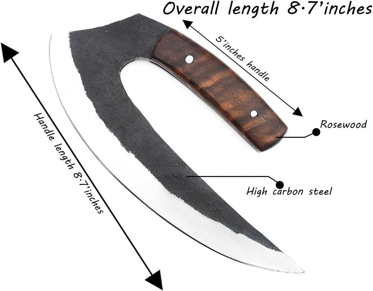 ALFARI Alaskan Ulu Mezzaluna Ulu Knife Traditional Pizza Cut | Inspire ...