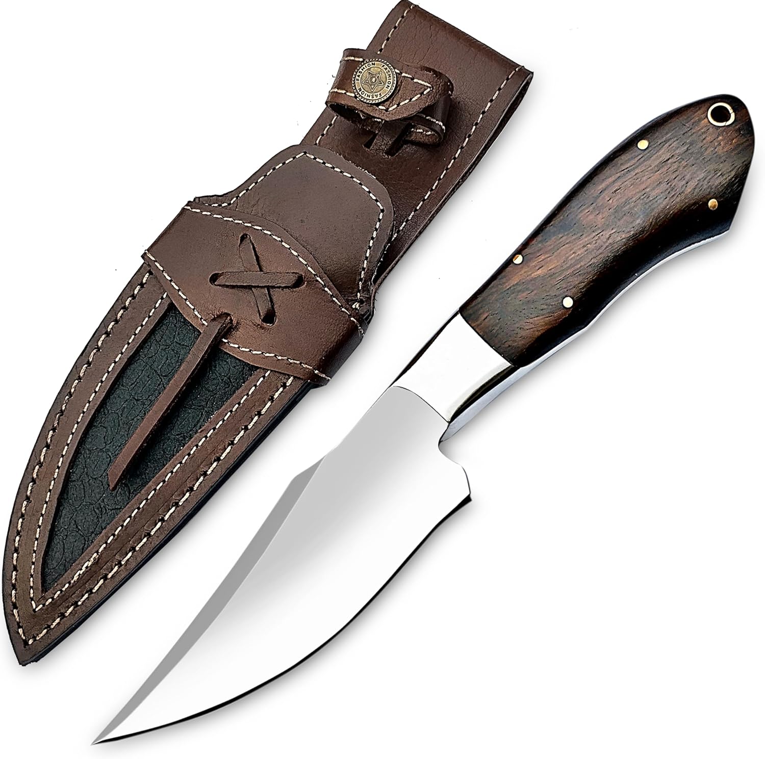 Hand Forged D2 Fixed Blade 10 inches Hunting Knife Bushcraft | Inspire ...