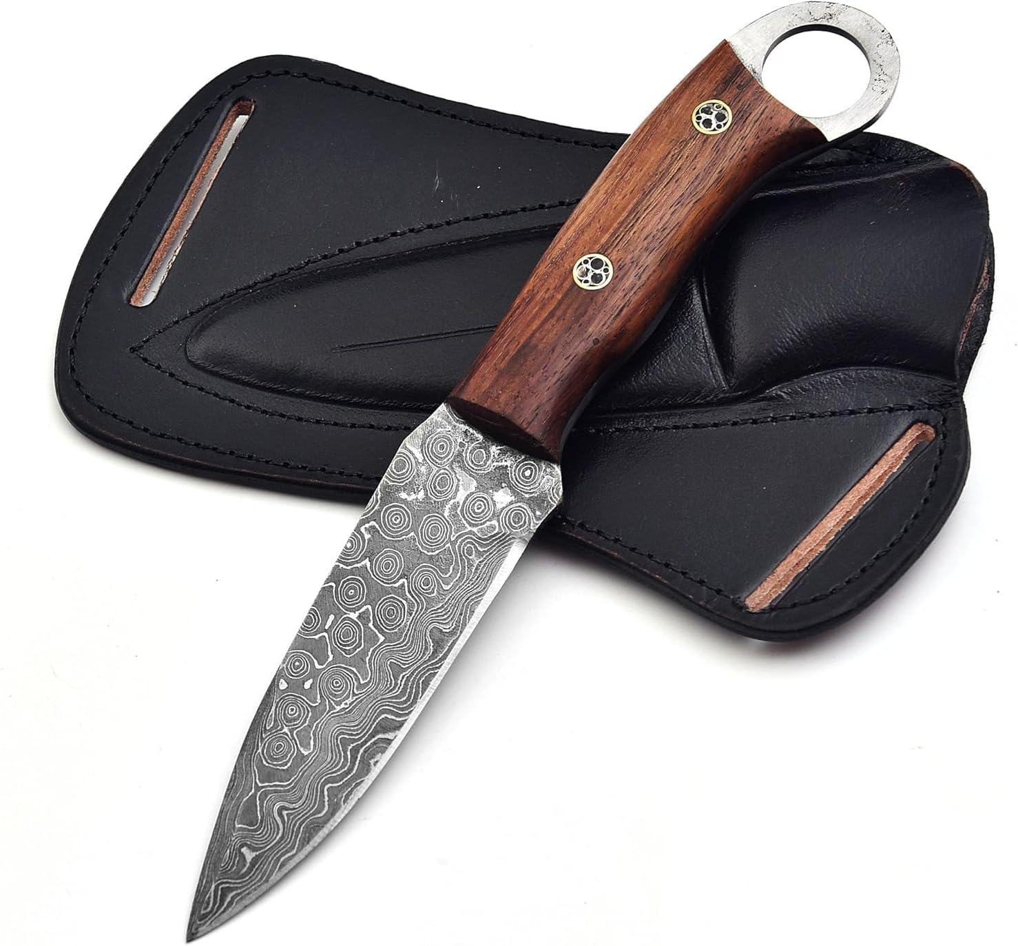 Fixed Blade Hunting Knife Full Tang Handmade Damascus Steel | Inspire ...