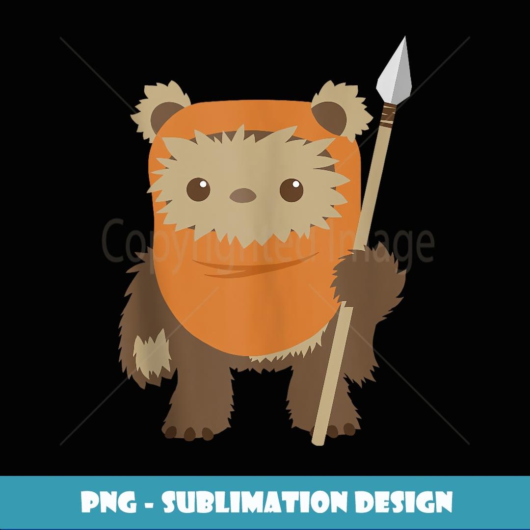 Star Wars Ewok Cute Cartoon Portrait - Exclusive PNG Sublima | Inspire ...
