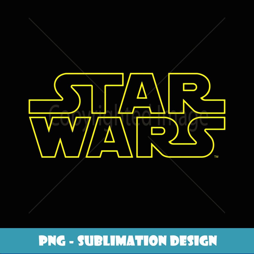 Star Wars Simple Yellow Logo Outline Graphic - Exclusive PNG | Inspire ...