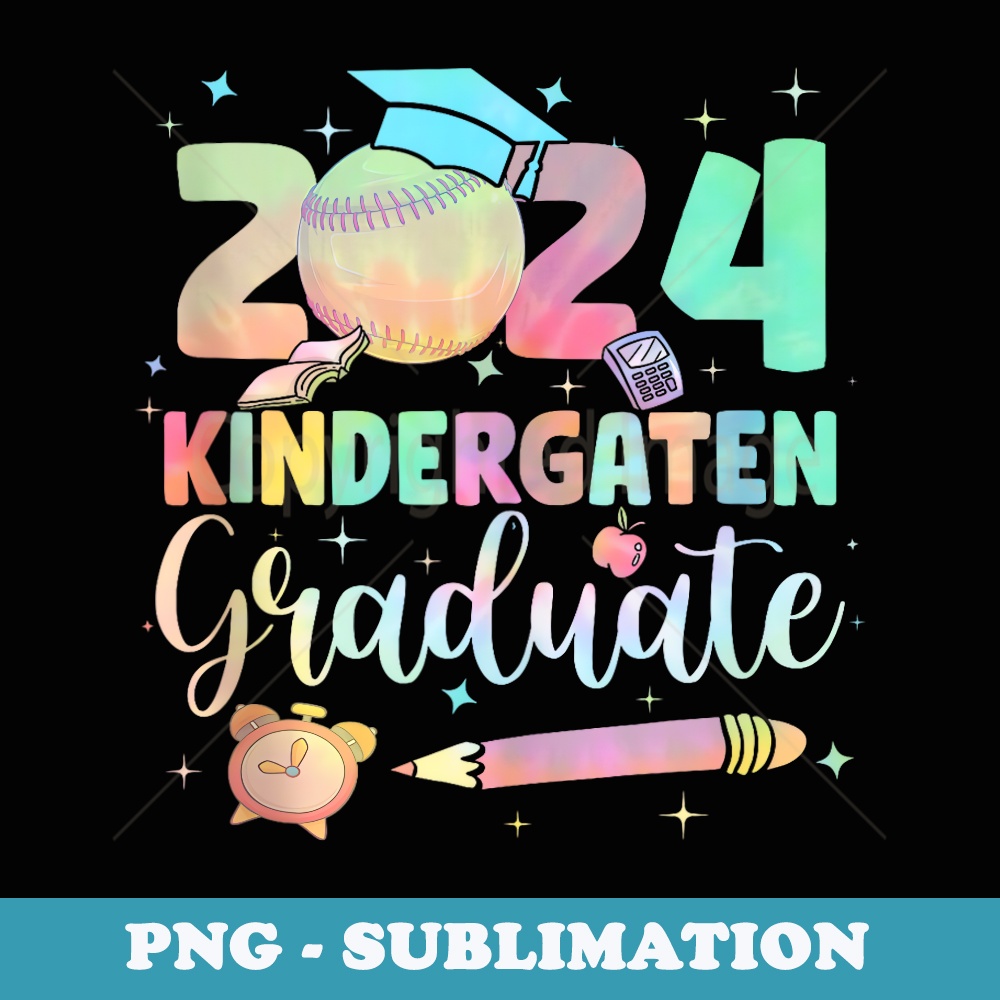 Tie Dye Kindergarten Graduate 2024 Softball Graduation Boys | Inspire ...