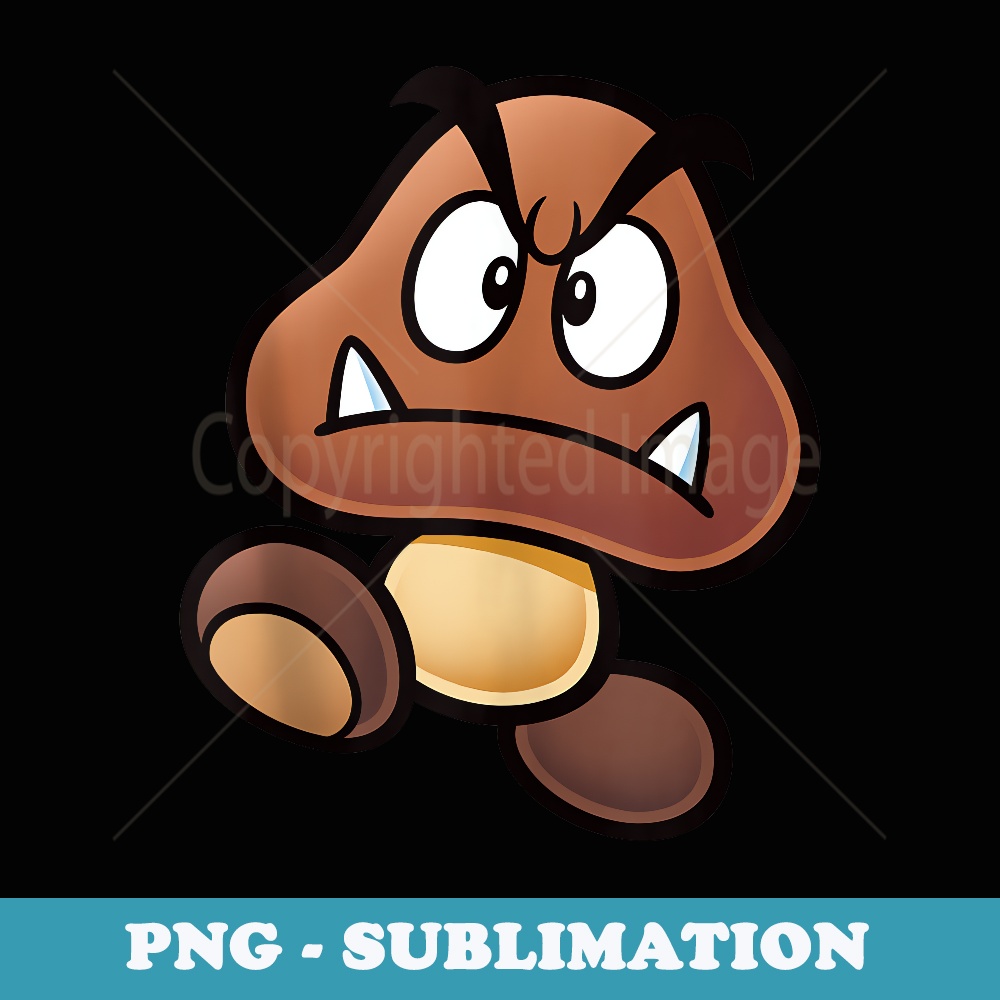 Super Mario Goomba Big Face - Premium PNG Sublimation File | Inspire Uplift