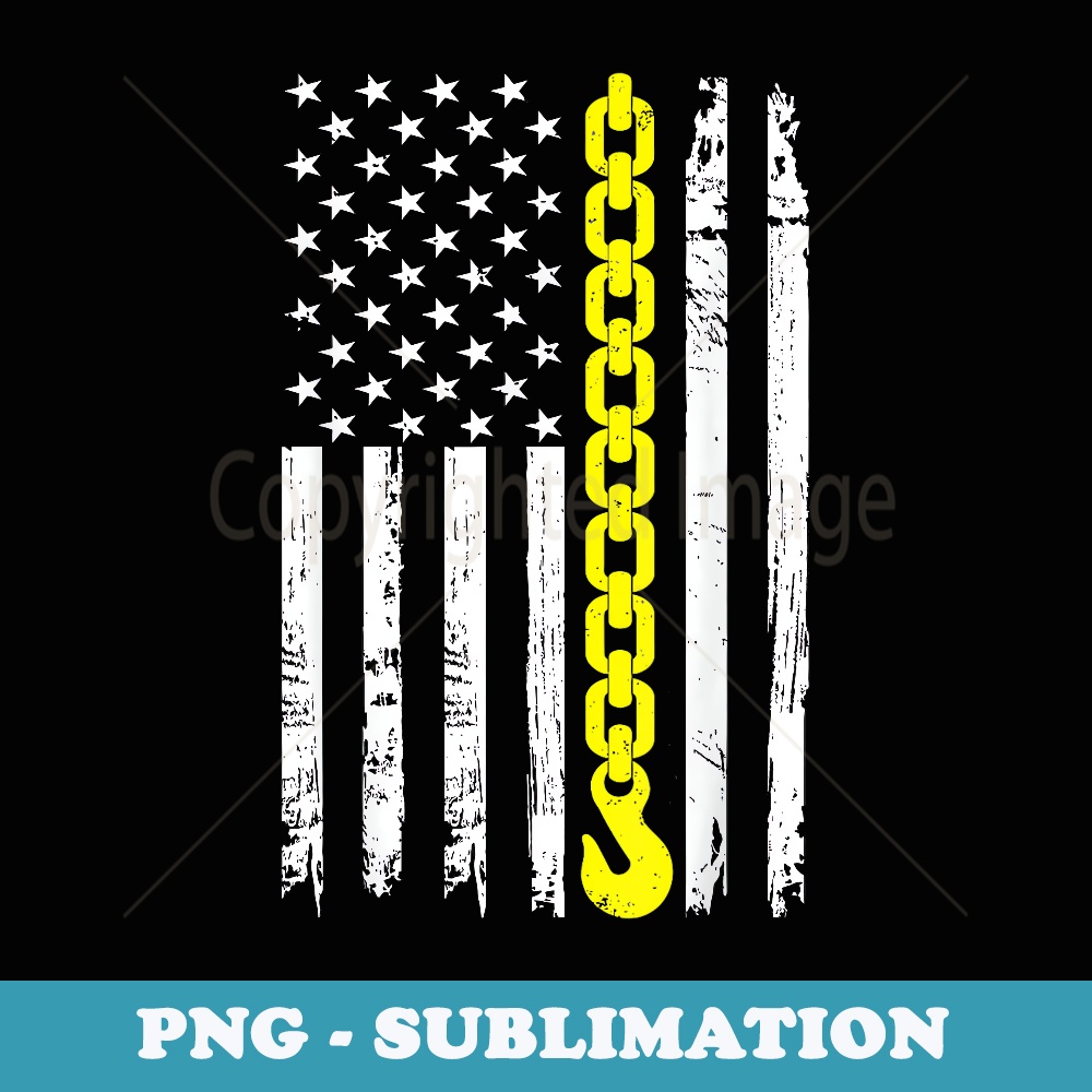 Yellow Tow Hook Chain Flag America USA Tow Truck Driver - Su | Inspire ...