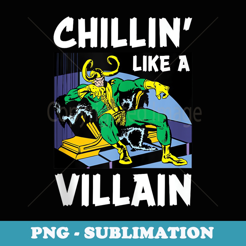 Marvel Loki Chillin Like a Villain - Decorative Sublimation | Inspire ...