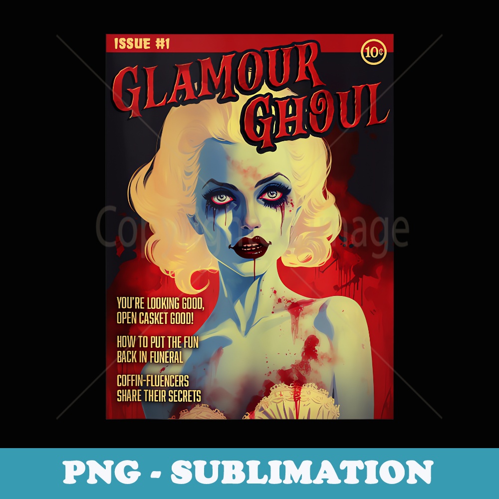 Glamour Ghoul 1950s Horror Comic Cover - High-Resolution PNG | Inspire ...