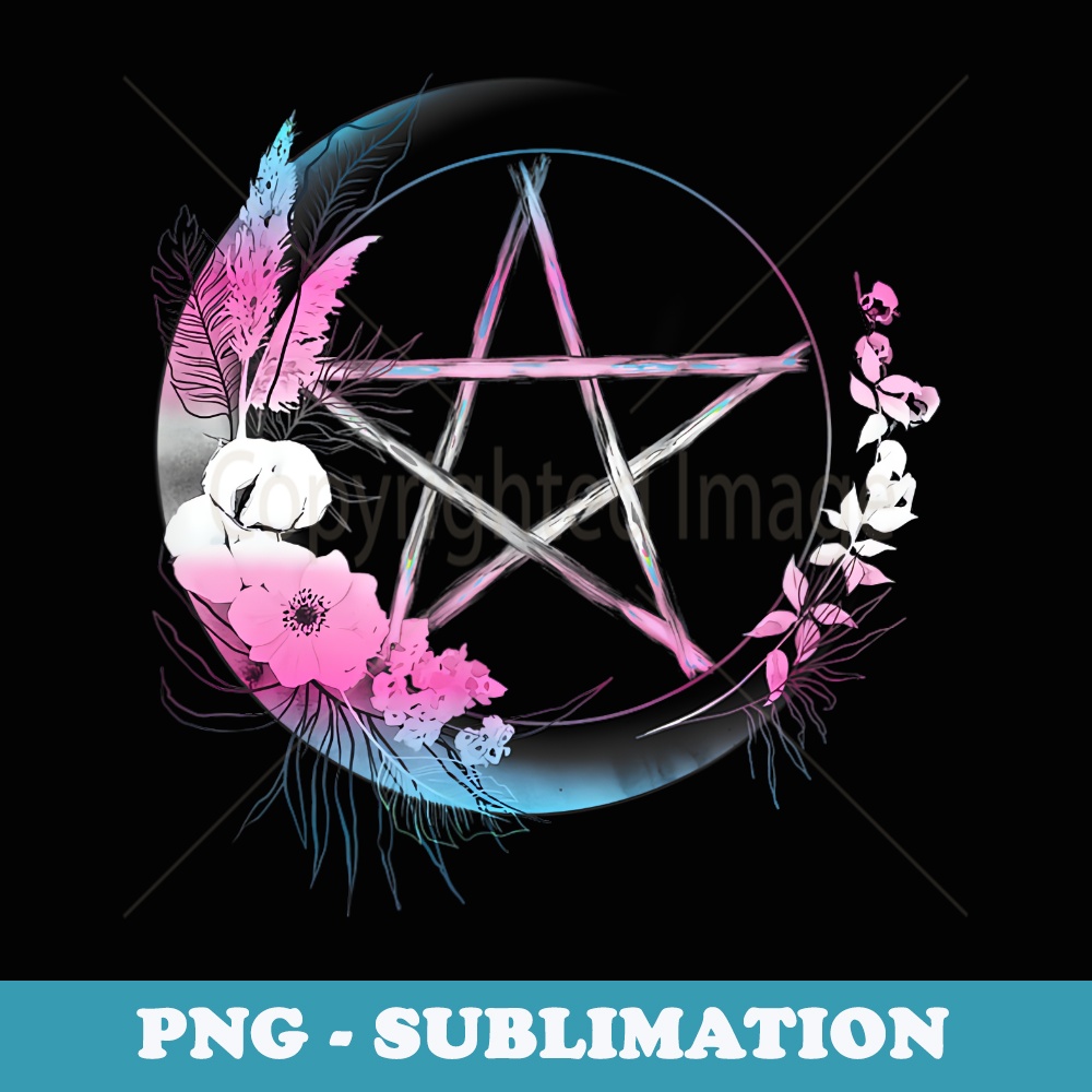 Transgender Pentagram Wiccan Pagan Trans Pride Boho Pentacle | Inspire ...