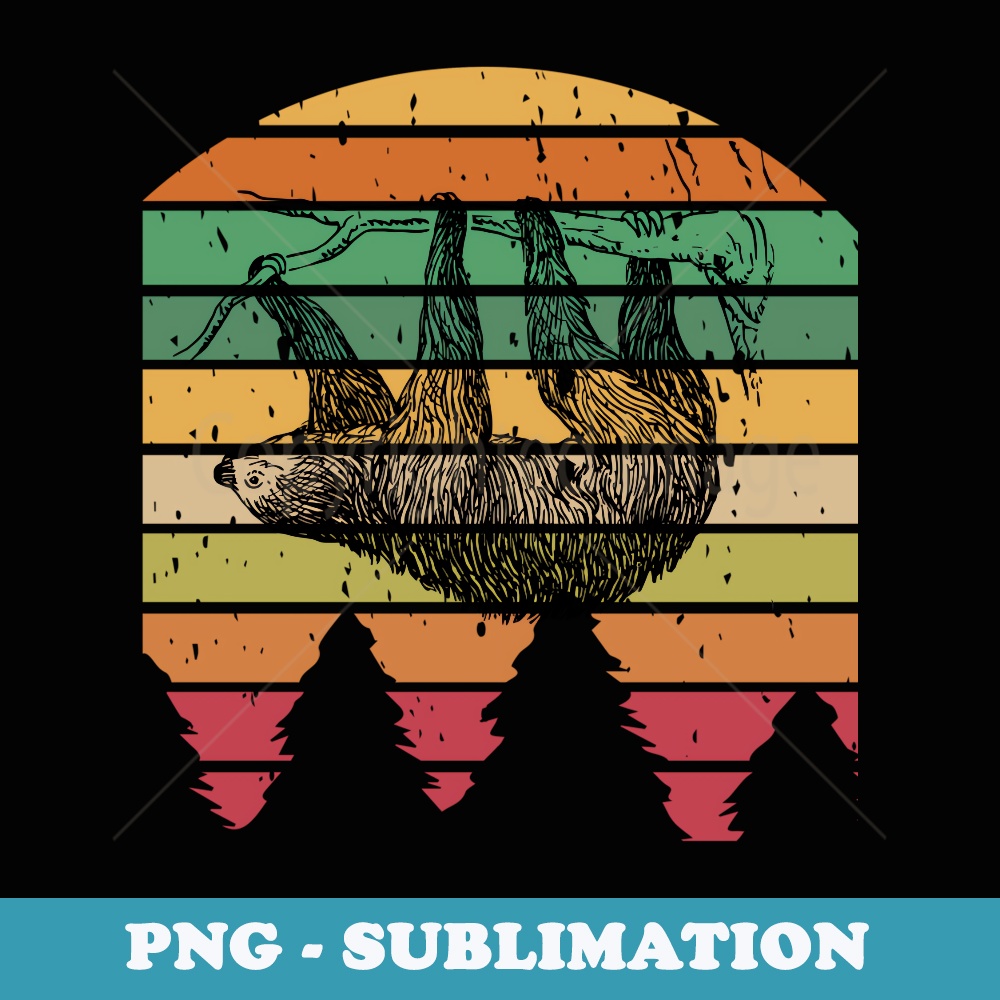 Funny Sloth Vintage Retro Pine Tree Sloths - Professional Su | Inspire ...