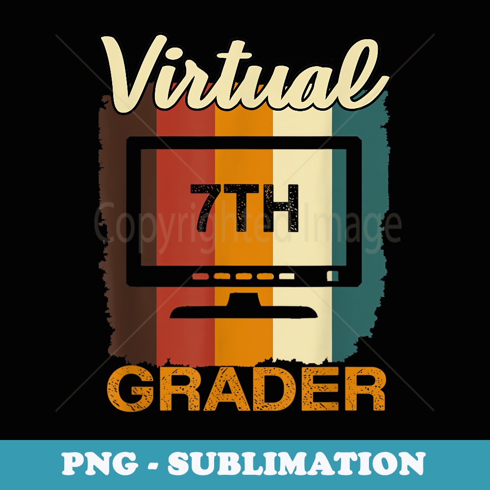 Virtual 7th Grader Vintage Distance Learning Back to School | Inspire ...