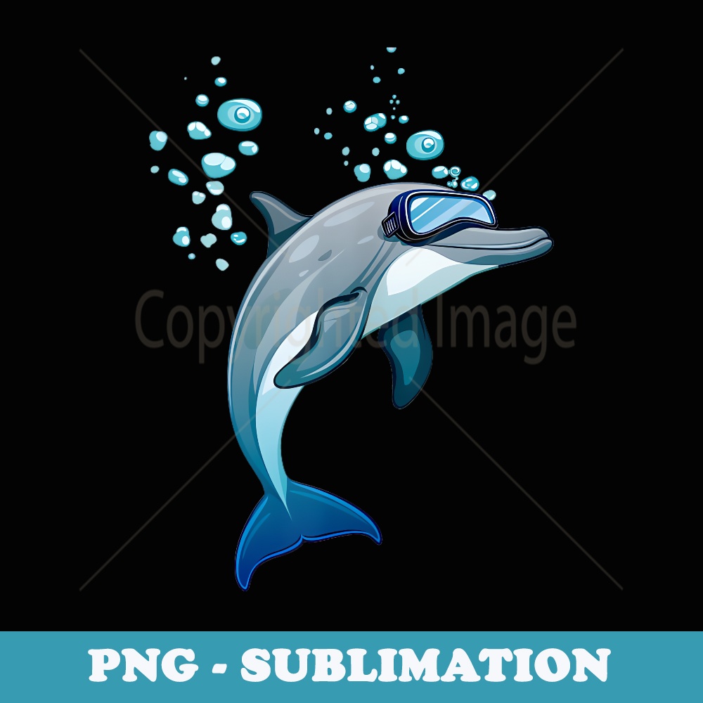 Scuba Diving Dolphin - Cute Dolphin In Scuba Diving Gear | Inspire Uplift