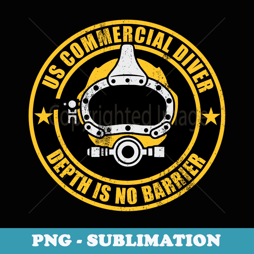 US Commercial Diver - Depth Is No Barrier (distressed) | Inspire Uplift