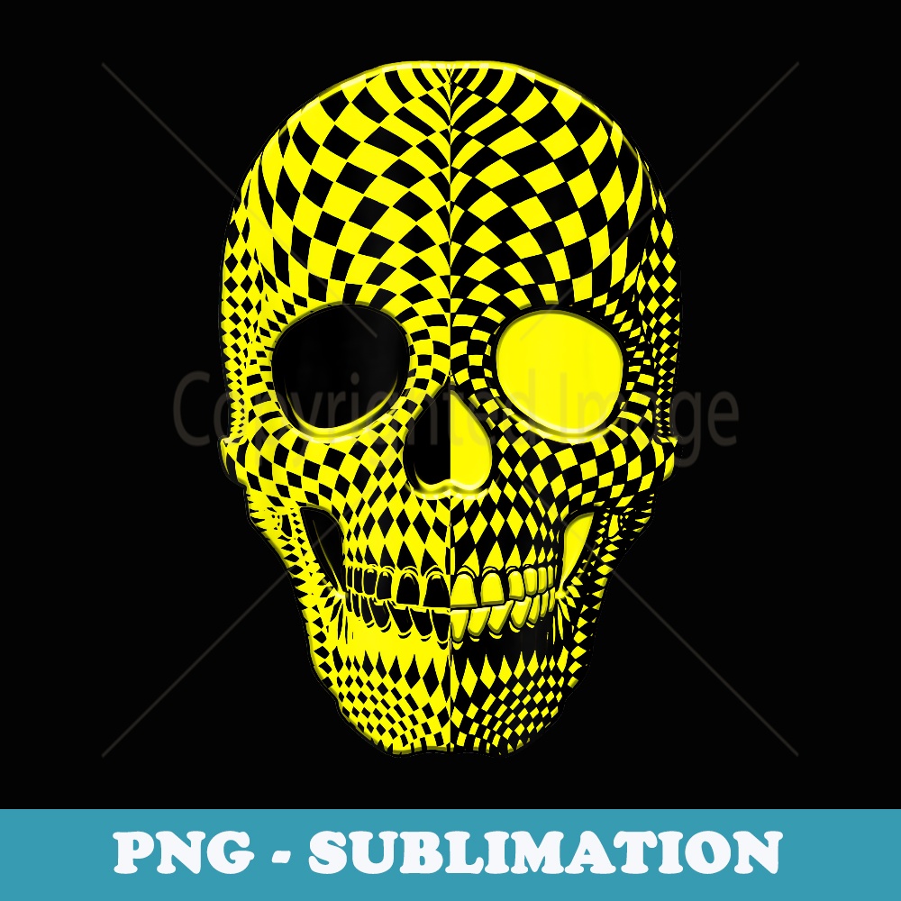 Black and Yellow Human Haunted Scary Halloween Skull - PNG T | Inspire ...