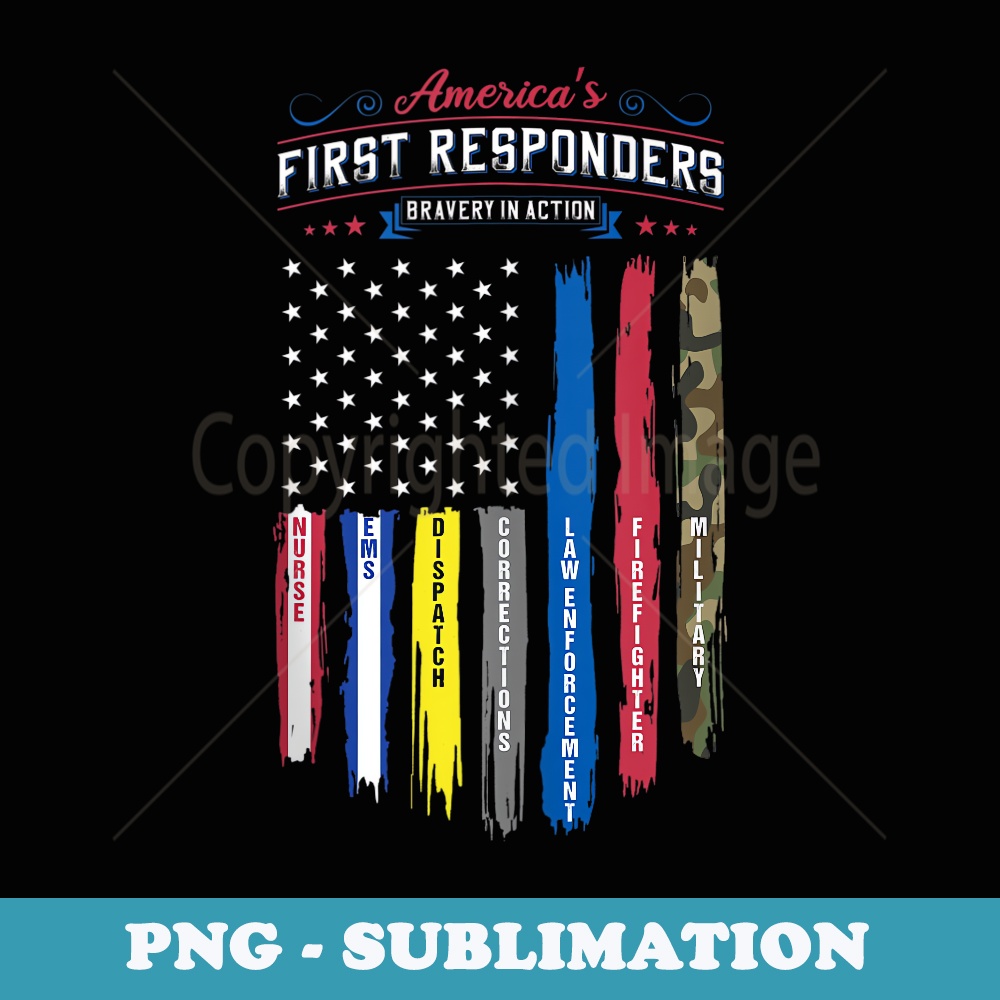 Americas First Responders Flag Support American Heroes - Pro | Inspire ...