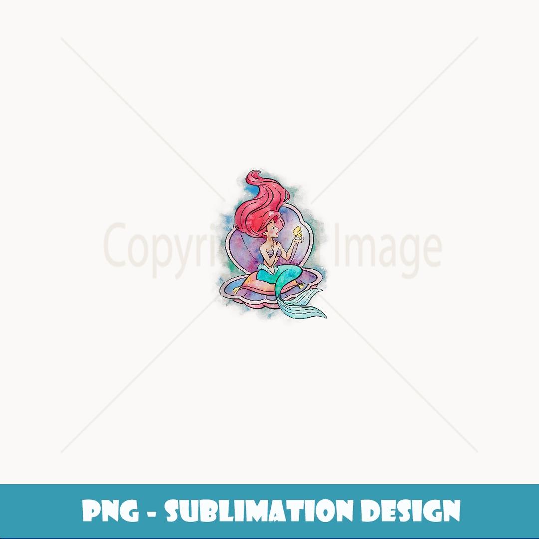 Disney The Little Mermaid Ariel Clam Shell Watercolor - Excl | Inspire ...