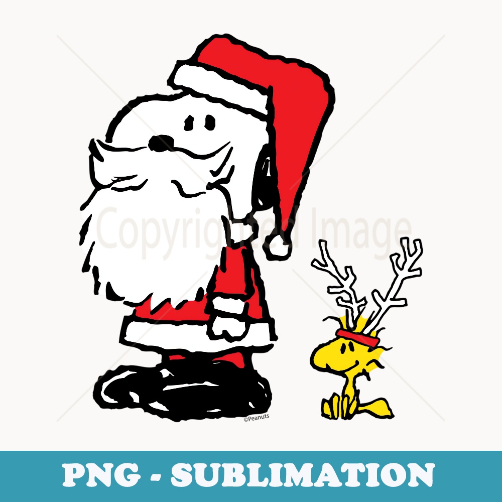 Peanuts Snoopy and Woodstock Santa Antlers T - Creative Subl | Inspire ...