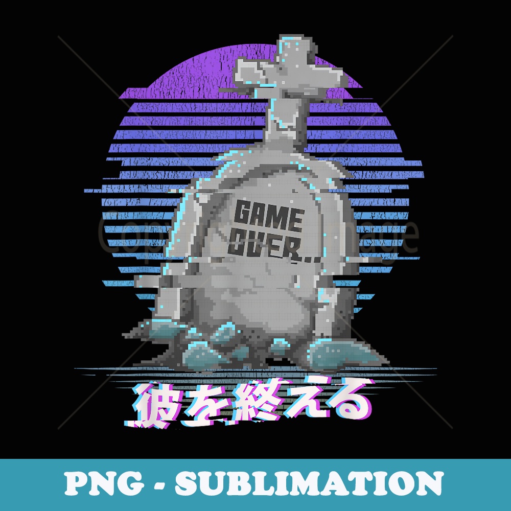 Game Over Sad Vaporwave - Retro 1980s 1990s Otaku | Inspire Uplift