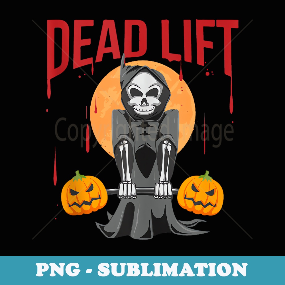 Grim Reaper Deadlift Bodybuilder Halloween Workout - PNG Sub | Inspire Uplift