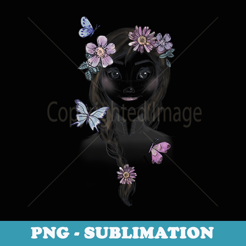 Disney Frozen Anna Flowers Sketch Outline - Decorative Subli | Inspire ...