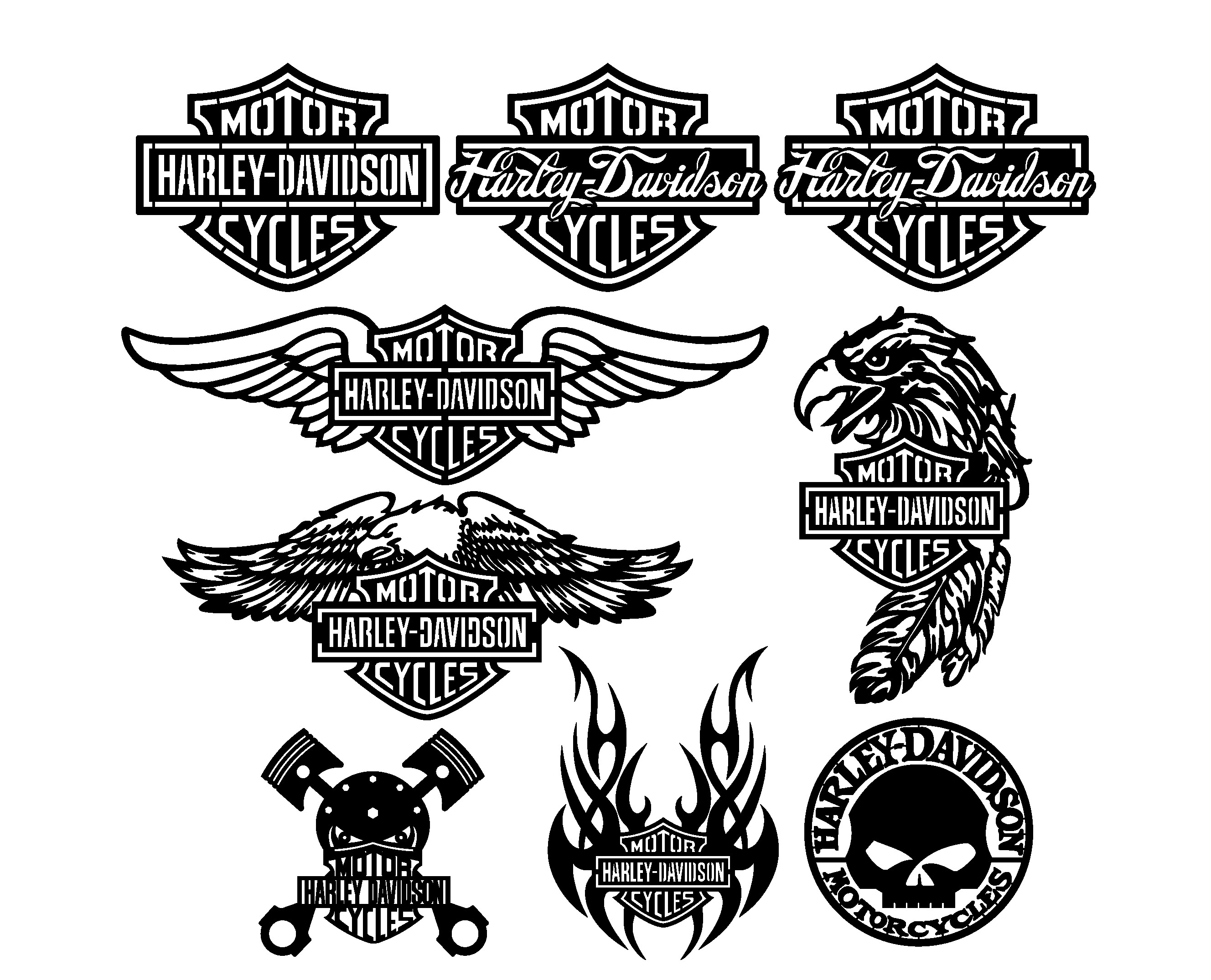 Harley Davidson svg dxf Files For LASER Cutting, harley davi - Inspire ...