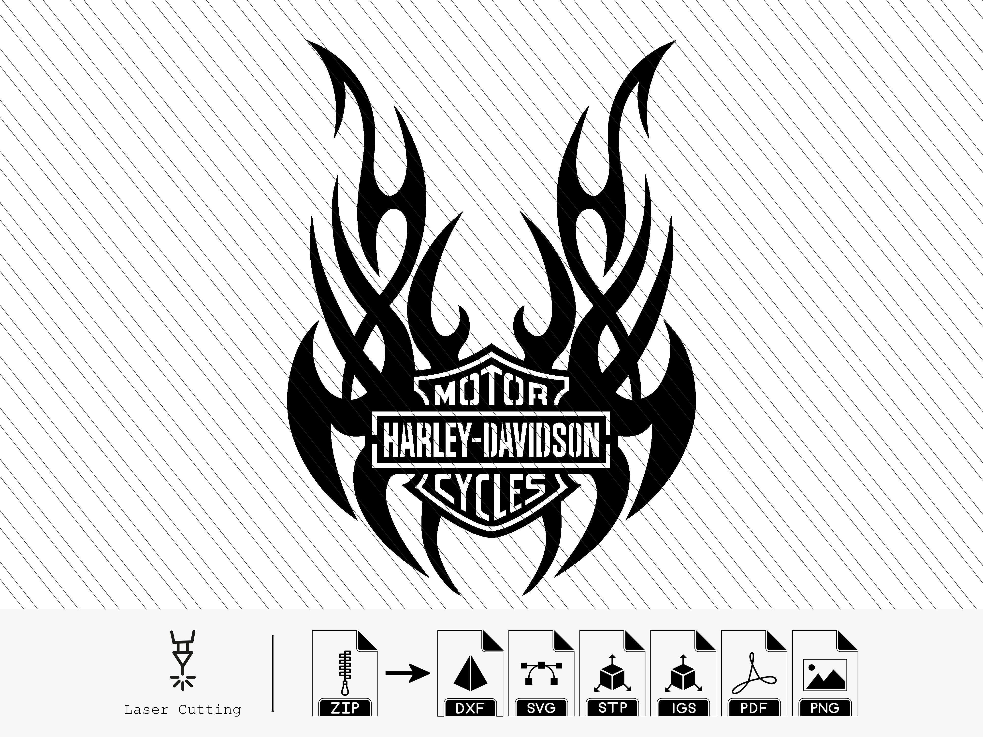 HARLEY DAVIDSON - digital files for Laser Cutting | Inspire Uplift