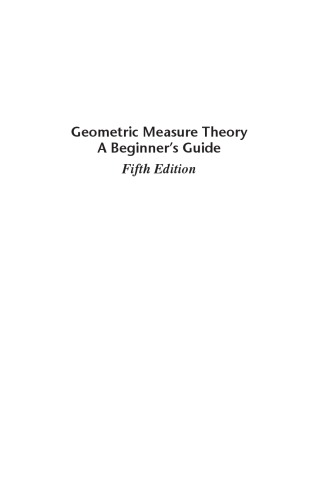 Geometric measure theory. A beginner's guide Fifth edition P | Inspire ...