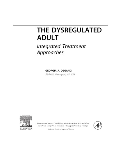 The Dysregulated Adult: Integrated Treatment Approaches PDF | Inspire ...