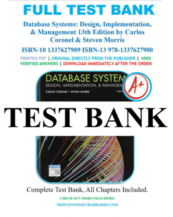 Database Systems Design, Implementation,& Management 13th Ed | Inspire ...