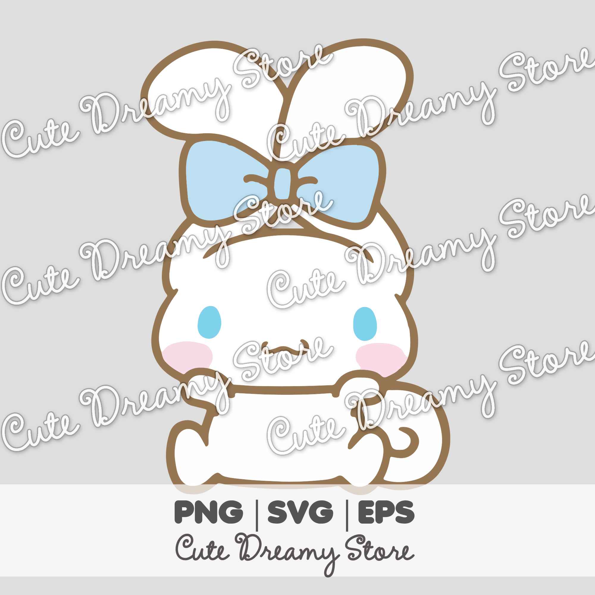 Bow Ears Cinnamoroll Clipart SVG / PNG / EPS vector 01 | Inspire Uplift