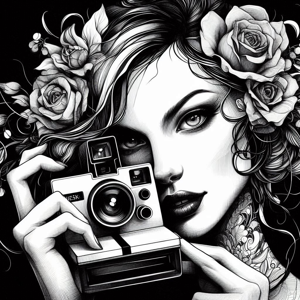 Polaroid Camera Art Digital Image No. 16 by Cam Views | Inspire Uplift