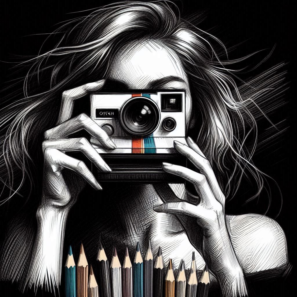 Polaroid Camera Art Digital Image No. 23 by Cam Views | Inspire Uplift