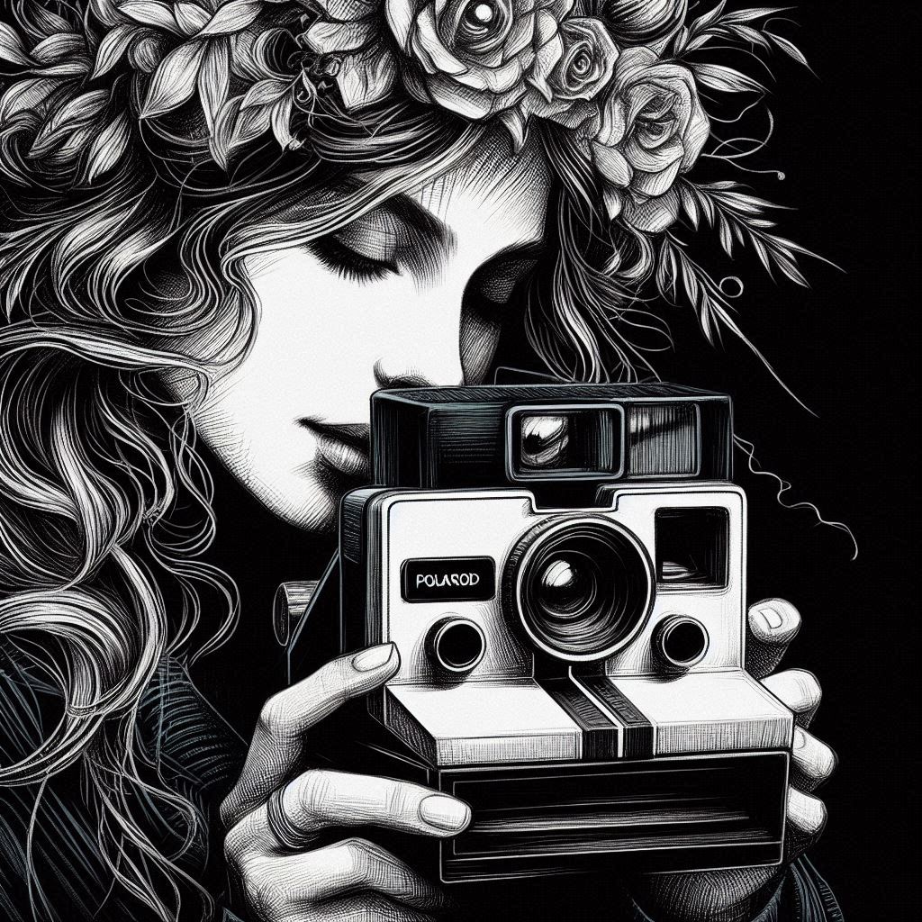 Polaroid Camera Art Digital Image No. 27 by Cam Views | Inspire Uplift