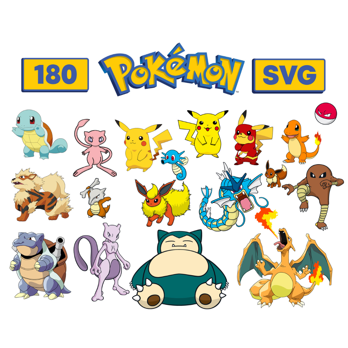 Pokemon svg Bundle | 138 Files svg | Pikachu svg | Pokemon | Inspire Uplift