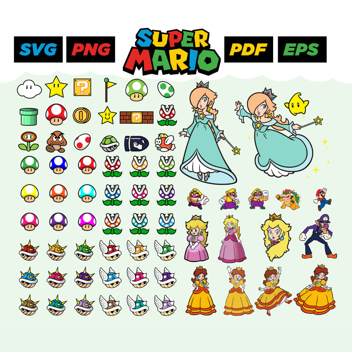 Super Mario SVG Bundle for Cricut and Sublimation | Inspire Uplift
