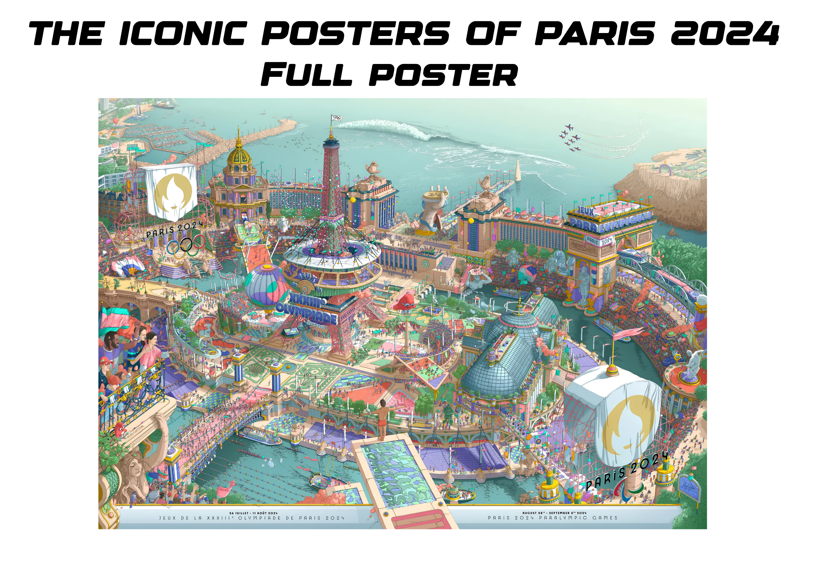 THE ICONIC olympics POSTERS OF PARIS 2024 Jpeg | Inspire Uplift