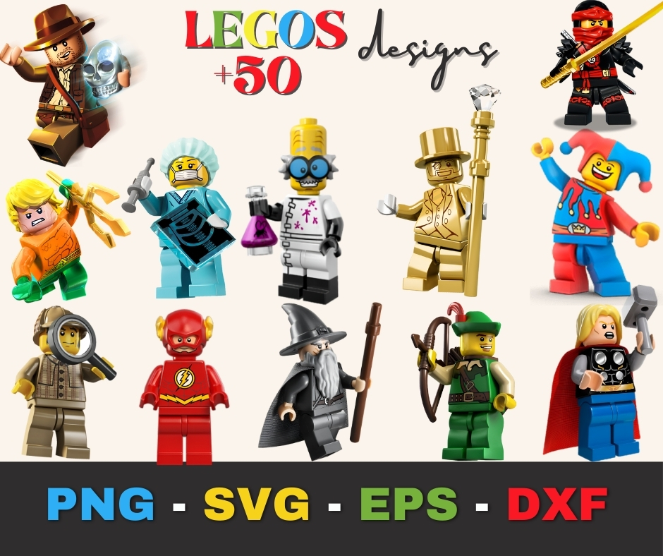 Lego Inspired PNG bundle, Legos designs Villians, superHeros | Inspire ...