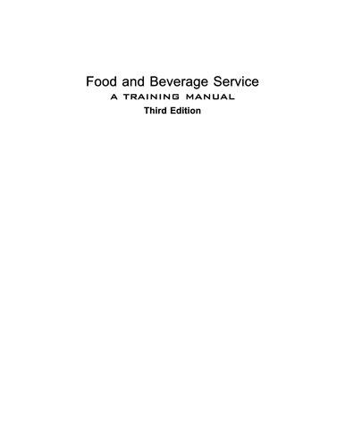 Food and Beverage Services: A Training Manual 3 PDF Instant | Inspire ...