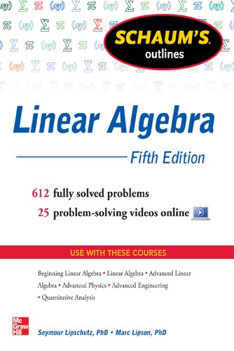 Schaum's outline of linear algebra 5 PDF Instant Download | Inspire Uplift