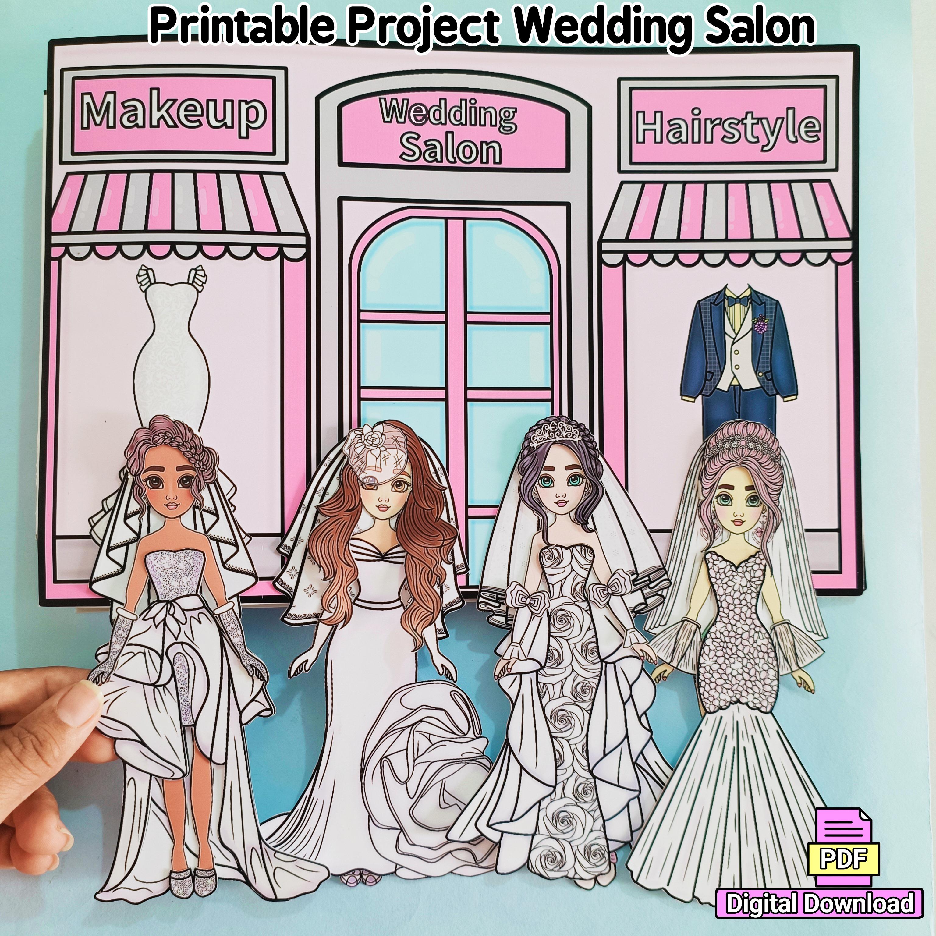 Printable Project Wedding Salon Paper Dolls busy book for ki | Inspire ...