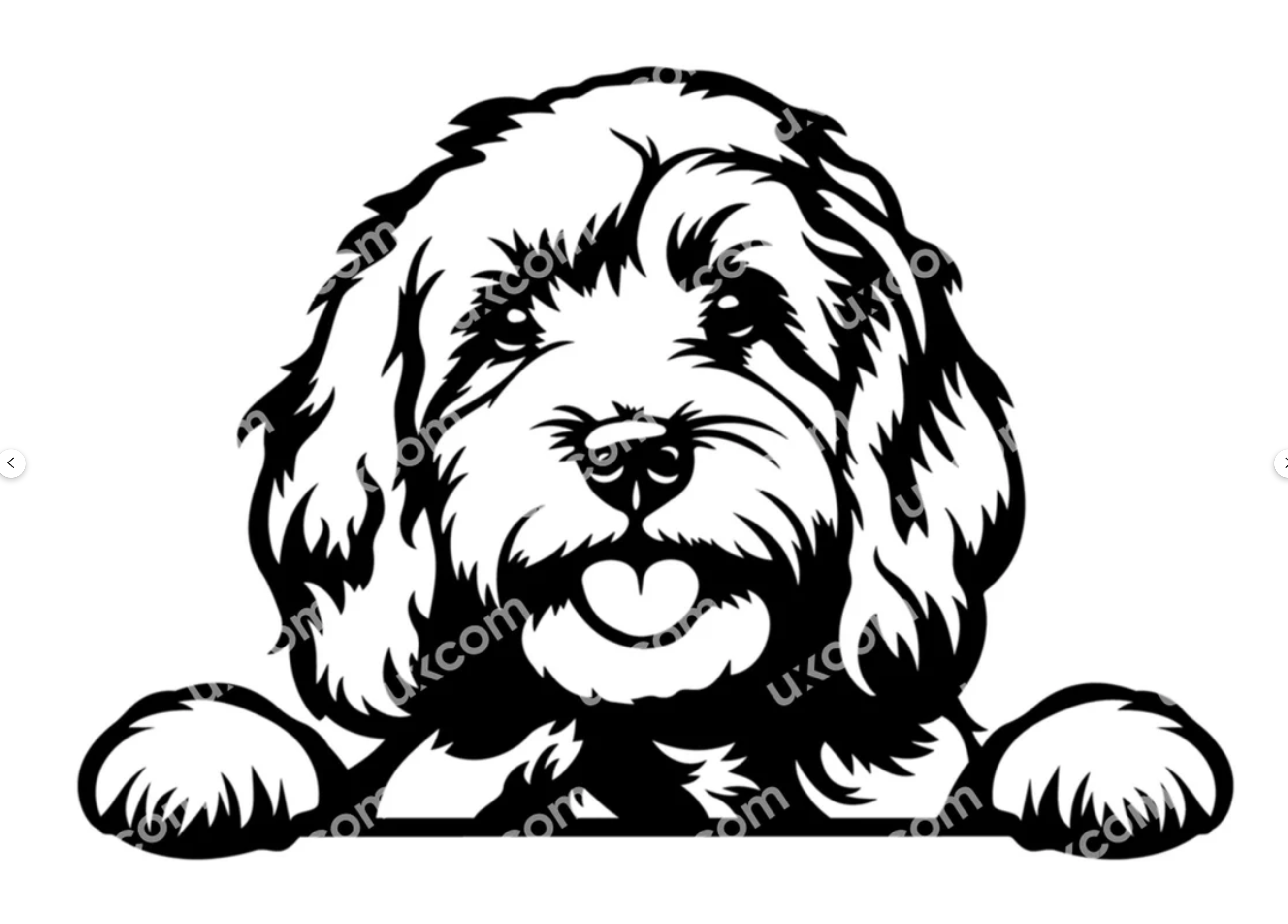 Cavapoo Peeking Dog happy cockapoo SVG Commercial doodle cav | Inspire ...