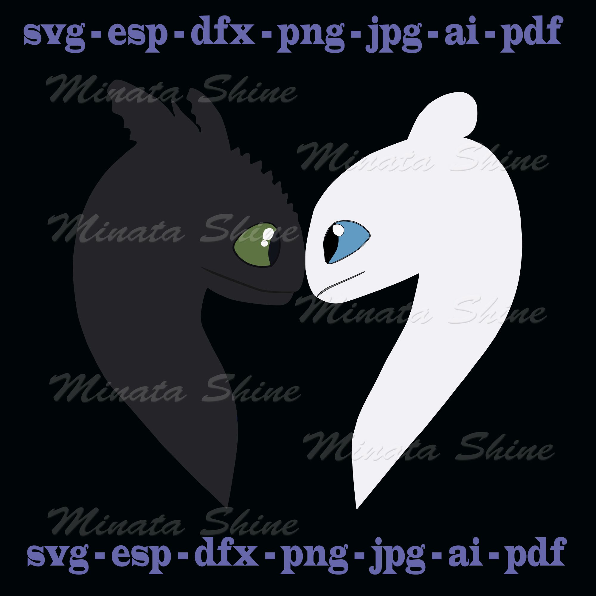 Toothless and Light Fury Svg, How To Train Your Dragon 3 Svg | Inspire ...