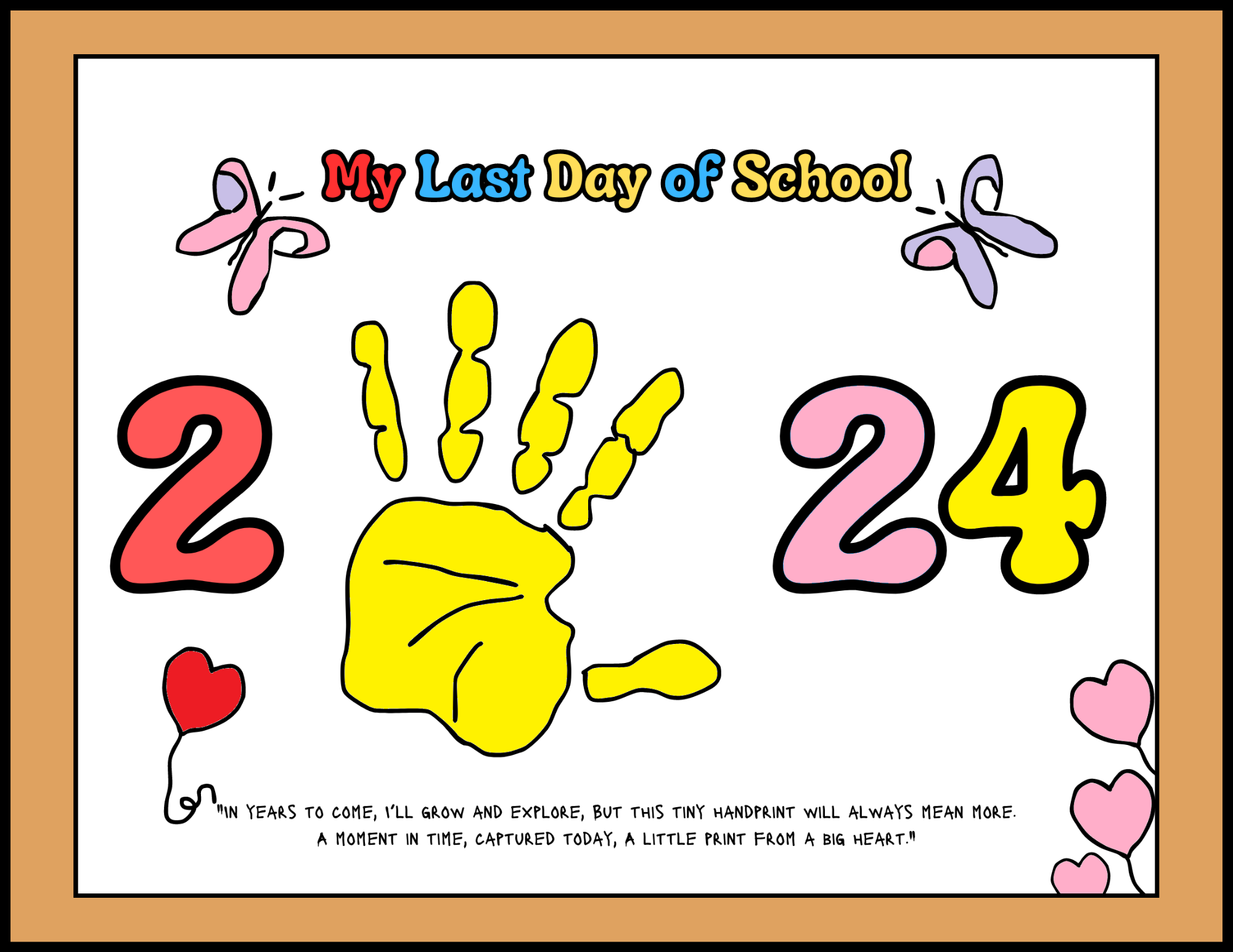End Of Year Handprint - Classroom Awards - Gifts For Kids Pr | Inspire ...