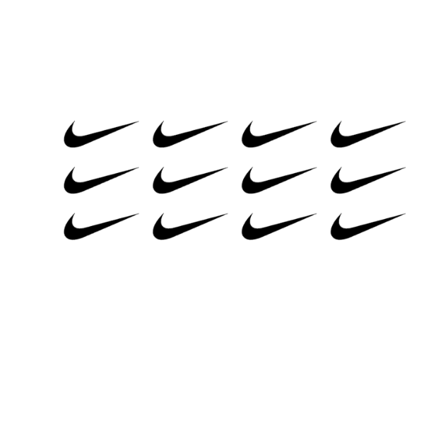 Set of 10 Swoosh Nike design vinyl decals. | Inspire Uplift
