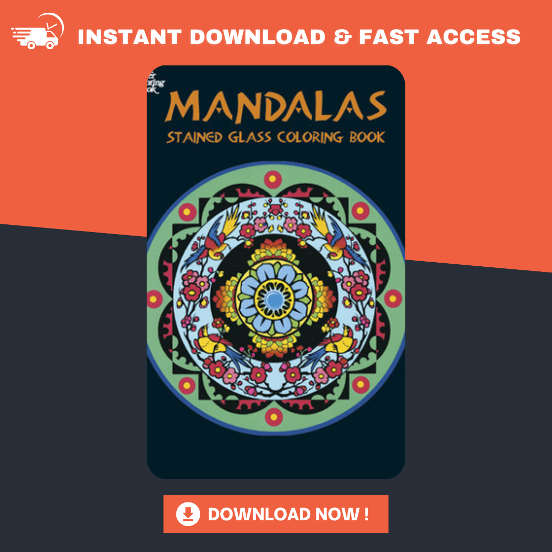 Mandalas Stained Glass Coloring Book by Marty Noble | Inspire Uplift