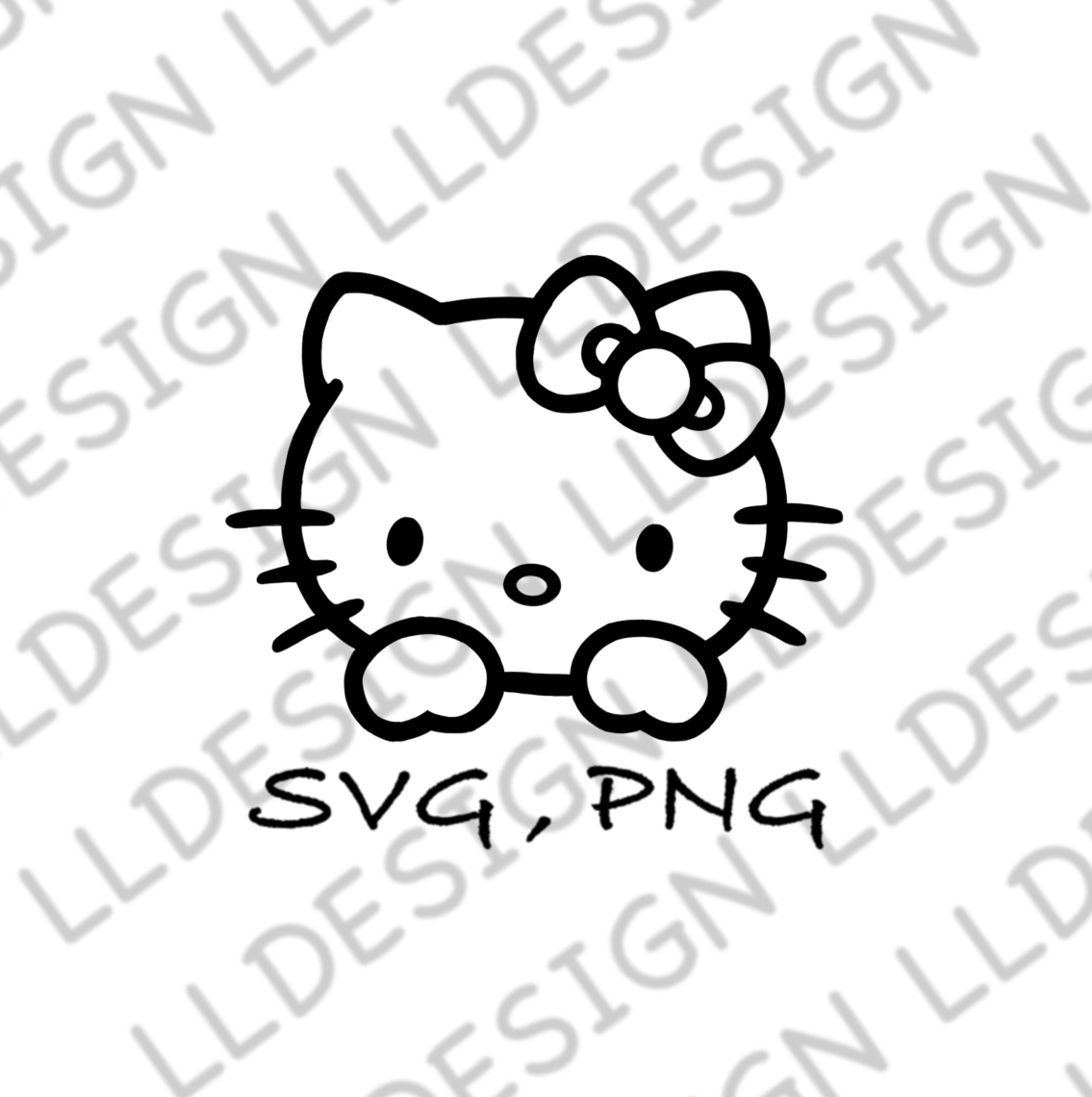 SVG kitty kawaii, svg png kitty head , svg kitty bow cute ,f | Inspire ...