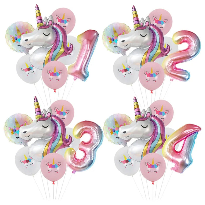 Anyparty Balloons Rainbow 32inch Number Set Unicorn Theme Pa | Inspire ...